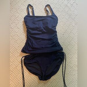 Athleta | Swim | Athleta Tankini Bathing Suit In Navy Blue | Poshmark